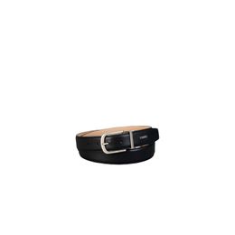 Lederg&uuml;rtel Calvin Klein "CURVED PIN BUCKLE SMOOTH 32MM AD", Damen, Gr. 100, schwarz, brushed nickel, Rindsleder, unifarben, G&uuml;rtel Lederg&uuml;rtel, Regular fit und gr&ouml;&szlig;enverstellbar