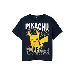 T-Shirt name it "NKMJAMISH POKEMON NREG SS TOP NOOS SKY", Jungen, Gr. 146/152, blau (navy blazer), Jersey, Obermaterial: 100% Baumwolle, bedruckt, normal normal, Rundhals, Shirts T-Shirt