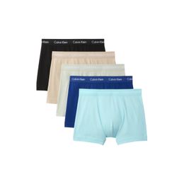 Trunk "TRUNK 5PK", Damen, Gr. L (52), 5 Stk., plume, misty sage, schwarz, sodalite, Jersey, Obermaterial: 95% Baumwolle, 5% Elasthan, Calvin Klein Underwear, k&ouml;rpernah, Unterhosen, mit Logo-Elastikbund