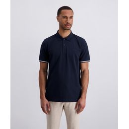 Poloshirt Pierre Cardin "Poloshirt uni pique", Herren, Gr. L, salute, Piqu&eacute;, Obermaterial: 96% Baumwolle, 4% Elasthan, kontrastfarbene Details, regular fit normal, ohne Ausschnitt, kontrastfarben, Shirts, mit Logo Schriftzug