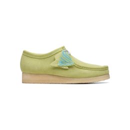 Schn&uuml;rschuh Clarks "Wallabee", Herren, Gr. 42,5, limette, Schuhe Schn&uuml;rschuh, im ikonischen Design