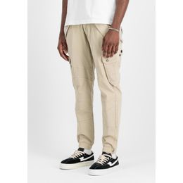 Cargohose Alpha Industries "Combat Pant", Damen, Gr. 30, Normalgr&ouml;&szlig;en, beige (organic beige), Obermaterial: 98% Baumwolle, 2% Elastan; Futter: 100% Baumwolle, Hosen Cargohose