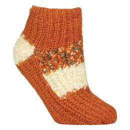 ELLE 1 Paar Damen Sherpa-F&uuml;tterung Hausschuhsocken - Warm, Flauschig, Gem&uuml;tlicher Komfort f&uuml;r drinnen
