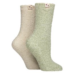ELLE 2er-Pack Damen Zwei-Farben Gem&uuml;tliche Bett- und Haussocken - Warmer, weicher, entspannender Komfort