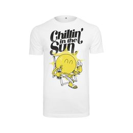 T-Shirt MisterTee "MisterTee Herren Chillin' the Sun Tee", Damen, Gr. 4XL, wei&szlig;, 100% Baumwolle, unifarben, normal, Rundhals, Shirts T-Shirt