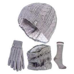 Heat Holders Damen Thermo Winter Set - Hut, Handschuhe, Schal und Twist-Socken