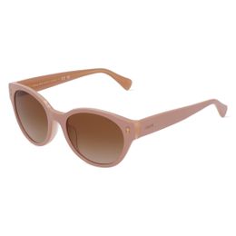 Ralph Lauren Ralph RA5302U | Damen-Sonnenbrille | Fassung: Vollrand, Rund, Acetat, Beige Rose | Glasfarbe: Braun Verlaufend
