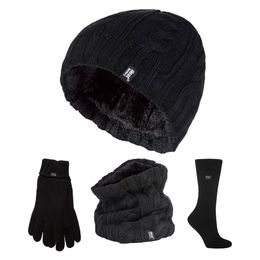 Heat Holders Damen Thermo Winter Set - M&uuml;tze, Handschuhe, Halsw&auml;rmer & Twisted Socken