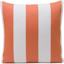 G&ouml;zze Dekokissen G&Ouml;ZZE "Bali" Gr. 1, orange (apricot, wei&szlig;, gestreift), B:40cm L:40cm, Obermaterial: 65% Polyacryl, 35% Polypropylen, Dekokissen_Sitzkissen_Kissenh&uuml;llen