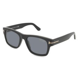 Tom Ford FT1303 SMITH-02 | Herren-Sonnenbrille | Fassung: Vollrand, Eckig, Acetat, Schwarz Gl&auml;nzend | Glasfarbe: Grau Verlaufend