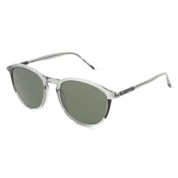 HUGO BOSS Hugo HG 1346/S | Herren-Sonnenbrille | Fassung: Vollrand, Panto, Acetat, Grau | Glasfarbe: Gr&uuml;n