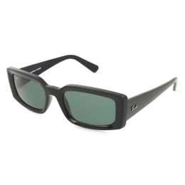 Ray-Ban RB4395 | Unisex-Sonnenbrille | Fassung: Vollrand, Quadratisch, Kunststoff, Schwarz | Glasfarbe: Gr&uuml;n