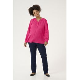 Kaffe Langarm-Bluse Regular fit Raspberry pink