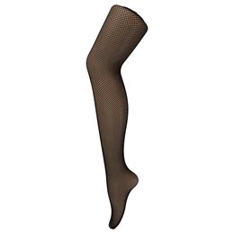 Damen Schwarze Weiche Fischernetzstr&uuml;mpfe
