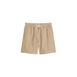 Marc O'Polo Shorts MARC O'POLO DENIM, Herren, Gr. L, N-Gr, pure cashmere, Twill, Obermaterial: 100% Baumwolle, regular fit ca. Mitte Oberschenkel, Hosen Shorts, regular mit elastischem Bund