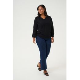 Kaffe Langarm-Bluse Regular fit Black