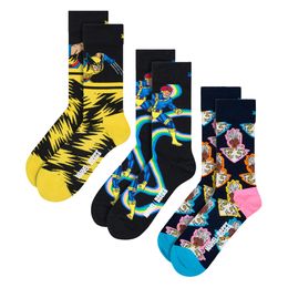 Happy Socks 3er Pack X-Men Socken Bundle Neuheitssocken | Geschenkidee