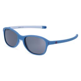 Julbo BOOMERANG J524 | Unisex-Sonnenbrille | Fassung: Vollrand, Rund, Kunststoff, Blau Gl&auml;nzend | Glasfarbe: Grau