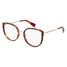 comma, Comma 70195 Brille Unisex | Fassung: Vollrand, Butterfly, Gold Havanna