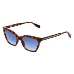 K by KARL LAGERFELD Karl Lagerfeld KL6061S | Unisex-Sonnenbrille | Fassung: Vollrand, Butterfly, Kunststoff, Havanna | Glasfarbe: Blau