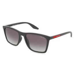 Prada Linea Rossa 0PS B08S | Herren-Sonnenbrille | Fassung: Vollrand, Quadratisch, Kunststoff, Schwarz | Glasfarbe: Grau Verlaufend