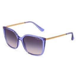 Vogue eyewear VO5353S | Damen-Sonnenbrille | Fassung: Vollrand, Quadratisch, Kunststoff, Violett Transparent | Glasfarbe: Braun