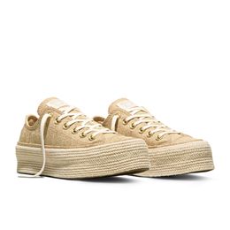 Sneaker Converse "CHUCK TAYLOR ALL STAR LIFT ESPADRILLE", Herren, Gr. 39, hay day, egret, papyrus, Synthetik, Schuhe Sneaker, sportlicher Stil, mit profiliertem Laufsohlenprofil, mit Schn&uuml;rung