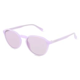 Fielmann BD 536 SUN CL | Unisex-Sonnenbrille | Fassung: Vollrand, Panto, Propionat, Flieder Gl&auml;nzend | Glasfarbe: Violett
