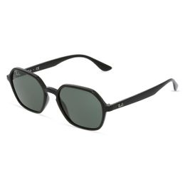 Ray-Ban RB 4361 | Unisex-Sonnenbrille | Fassung: Vollrand, Quadratisch, Acetat, Schwarz | Glasfarbe: Gr&uuml;n