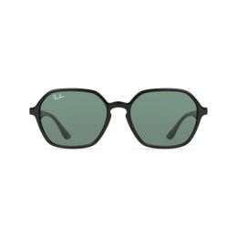 Ray-Ban RB 4361 | Unisex-Sonnenbrille | Fassung: Vollrand, Quadratisch, Acetat, Schwarz | Glasfarbe: Gr&uuml;n
