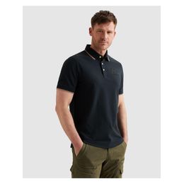 PME-Legend Poloshirt PME LEGEND "Short sleeve polo stretch pique", Damen, Gr. 4XL, carbon, Jersey, Obermaterial: 96% Baumwolle, 4% Elasthan, regular fit normal, ohne Ausschnitt, Shirts, mit Logo Stickerei