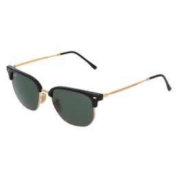 Ray-Ban RB4416 | Unisex-Sonnenbrille | Fassung: Vollrand, Quadratisch, Propionat, Schwarz Gold | Glasfarbe: Gr&uuml;n