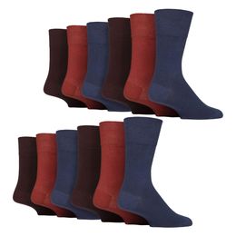 12 Paar Herren Sanfte Grip Oberschenkel Diabetikersocken | Nicht-elastische Baumwollsocken
