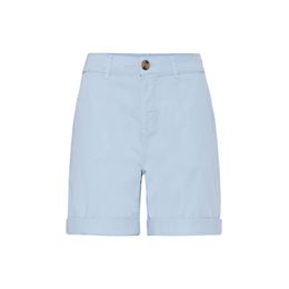 Shorts oxmo "Shorts OXCharline", Damen, Gr. 38, N-Gr, blau (kentucky blau), Obermaterial: 98% Baumwolle CO. 2% Elasthan EL., Hosen Shorts