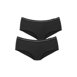 Panty Vivance, Damen, Gr. 32/34, 2 Stk., 2x schwarz, Trikot, Obermaterial: 82% Baumwolle, 11% Polyamid, 7% Elasthan, Unterhosen Panty, aus weicher Baumwollqualit&auml;t