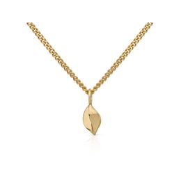OROLINO Halskette Gold 585 mit Blatt-Motiv 42/45cm lang