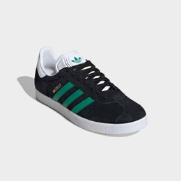 Sneaker adidas originals "GAZELLE", Herren, Gr. 37, core schwarz, bold gr&uuml;n, ftwr wei&szlig;, Leder, Synthetik, Schuhe Sneaker