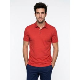 Poloshirt DESOTO "Jerseypolo Essential Kent halbarm", Herren, Gr. L, rot, Piqu&eacute;, Obermaterial: 100% Baumwolle, slim fit normal, Rundhals, eingesetzt abgesteppte Kante, Shirts, Flexibler Stretch