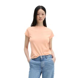 Marc O'Polo T-Shirt MARC O'POLO "aus Organic Cotton", Damen, Gr. L, soft peach, Obermaterial: 100% Baumwolle, unifarben, regular fit, Rundhals, Shirts T-Shirt