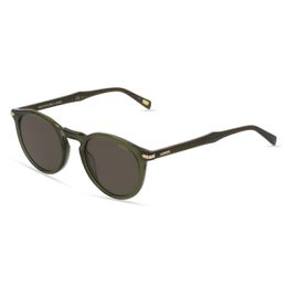 Levi's Levi's LV 5019/S | Herren-Sonnenbrille | Fassung: Vollrand, Panto, Acetat, Olive Gl&auml;nzend | Glasfarbe: Grau