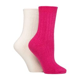 2er-Pack Damen Cashmere-Wollschlafsocken