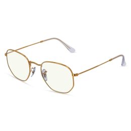 Blaulichtfilterbrille Ray-Ban RB 3548 HEXAGONAL BL | Unisex | Fassung: Quadratisch Gold