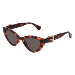 Love Moschino Moschino 142/S | Damen-Sonnenbrille | Fassung: Vollrand, Butterfly, Kunststoff, Havanna Gl&auml;nzend | Glasfarbe: Braun