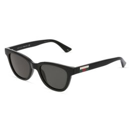 Gucci GG1116S | Herren-Sonnenbrille | Fassung: Vollrand, Quadratisch, Kunststoff, Schwarz Gl&auml;nzend | Glasfarbe: Grau