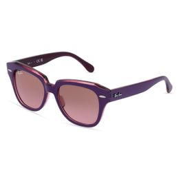 Ray-Ban Junior RJ 9186S STATE STREET | Kinder-Sonnenbrille | Fassung: Vollrand, Quadratisch, Acetat, Violett Rose | Glasfarbe: Rose Verlaufend