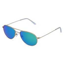 Fielmann BD 039 MOD SUN CL | Unisex-Sonnenbrille | Fassung: Vollrand, Pilot, Metall, Gold Matt | Glasfarbe: Gr&uuml;n