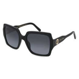 Marc Jacobs MARC 731/S | Damen-Sonnenbrille | Fassung: Vollrand, Quadratisch, Acetat, Schwarz | Glasfarbe: Grau