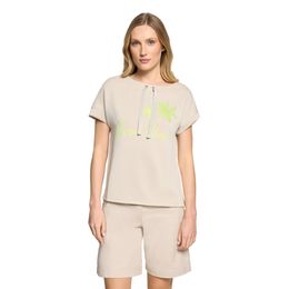 Kurzarmshirt Betty Barclay "Damen mit Aufdruck", Damen, Gr. 36, patch beige, gr&uuml;n, Sweatware, Obermaterial: 55% Viskose, 39% Polyester, 6% Elasthan, loose fit normal, U-Boot-Ausschnitt, Shirts