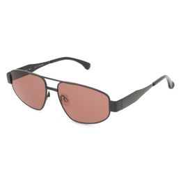Fielmann BD 592 SUN FA ORION | Herren-Sonnenbrille | Fassung: Vollrand, Quadratisch, Edelstahl, Schwarz Matt | Glasfarbe: Braun