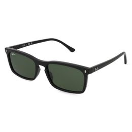 Ray-Ban 0RB4435 | Unisex-Sonnenbrille | Fassung: Vollrand, Quadratisch, Propionat, Schwarz | Glasfarbe: Gr&uuml;n